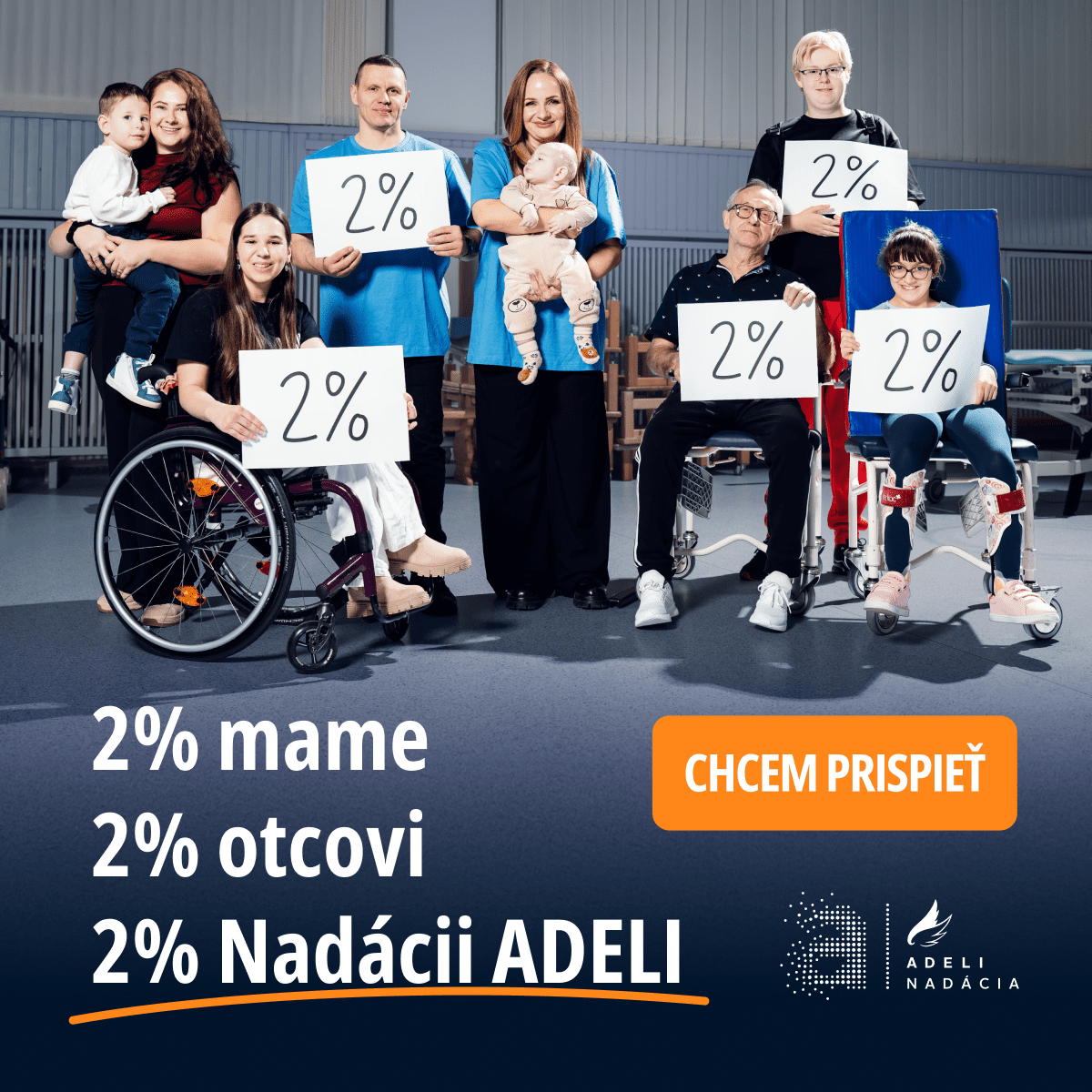 Nadácia ADELI využije 2 % vašich daní na rehabilitáciu! 💙 | ADELI ...